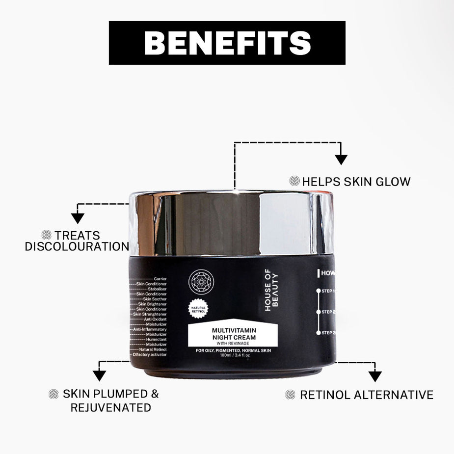 MultiVitamin Nourish Night Cream with Revinage for aged, dry dull skin ...